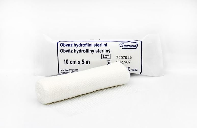 Obvaz Hydrofiln Steriln 10cm X 5m 1ks MEDICROSS CZ Obvaz Hydrofiln Steriln 10cm X 5m 1ks MEDICROSS CZ